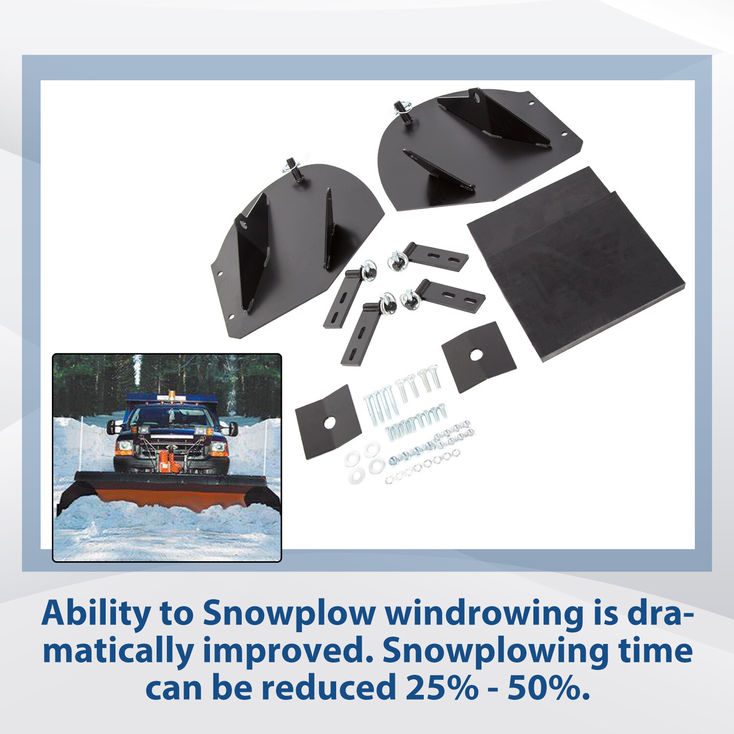 Heavy Duty Snow Plow Pro Wings Blade Extenders Extensions For PW22 ...