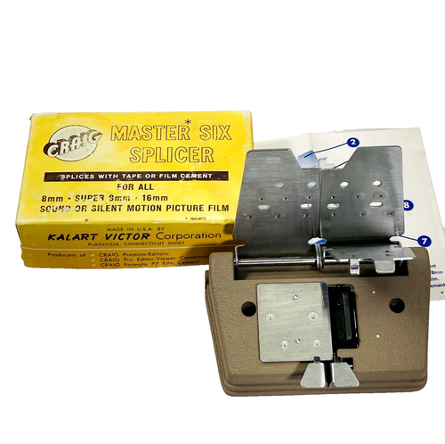 Craig Vintage Movie Film Splicer Master Six S-6 Editing 8 Super 8 or ...