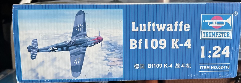 NOB Trumpeter 1:24 Scale Messerschmitt Bf109 K-4 Airplane Model Kit ...