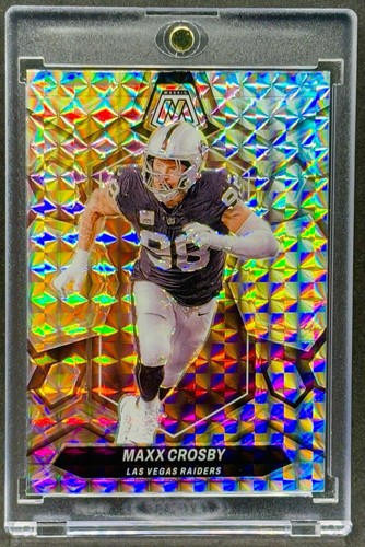Maxx Crosby RARE MOSAIC REFRACTOR INVESTMENT CARD SSP PANINI RAIDERS ...