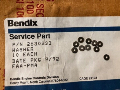 2630233 (washer) Allied Signal(Honeywell)Bendix (new old stock)(10ea ...