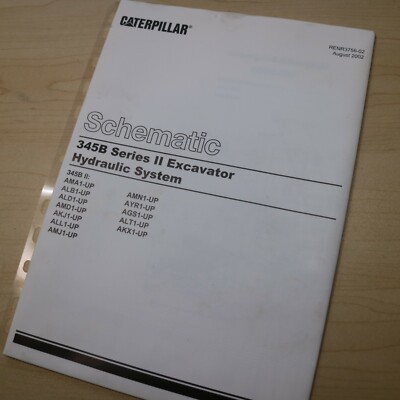 CAT CATERPILLAR 345B EXCAVATOR HYDRAULIC SCHEMATIC Manual repair ...