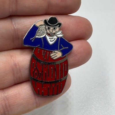 Vintage Cowboy In Barrel Rodeo Cartoon Enamel Lapel Pin | eBay