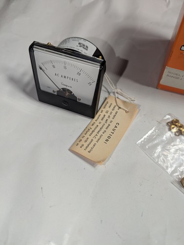 GENUINE SIMPSON ELECTRIC 1257 MD 0-25 AC AMPS 02609 ANALOG PANEL METER ...