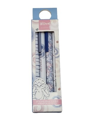 Lilo & Stitch Set Of 4 Retractable Highlighters Pen Kids Adults New ...