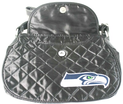 Pro-FAN-ity Seattle Seahawks NFL Quilted CROSSBODY Saddlebag - Black ...