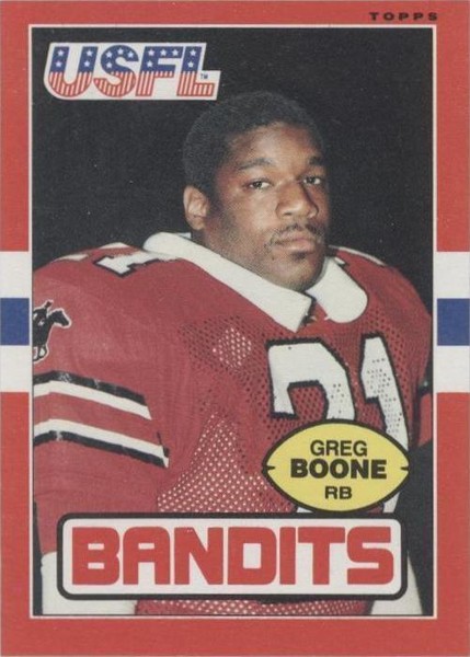 1985 Topps USFL - #124 Greg Boone (RC) for sale online | eBay