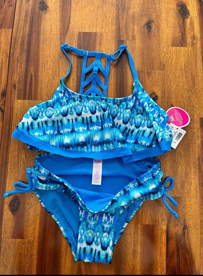 Justice Swim Girls Size 10 Swimsuit Bathing Suit Tie Dye Bikini NWT NEW ...