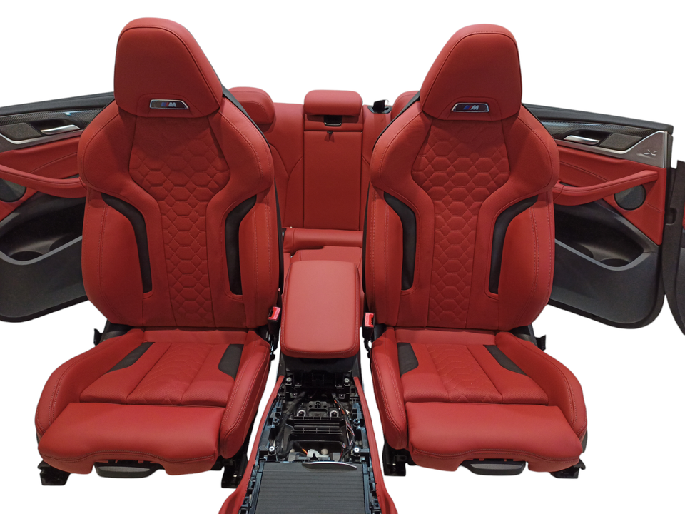 BMW OEM M sports seats Leather Merino/sakhir-orange CARBON X4 M F98 LCI ...