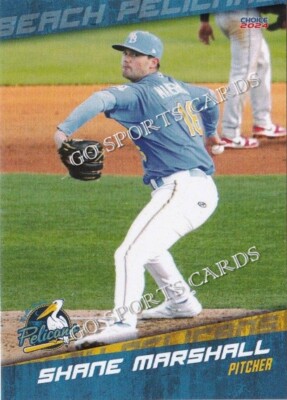 2024 Myrtle Beach Pelicans Shane Marshall RC Rookie Card Cubs Minor League | eBay