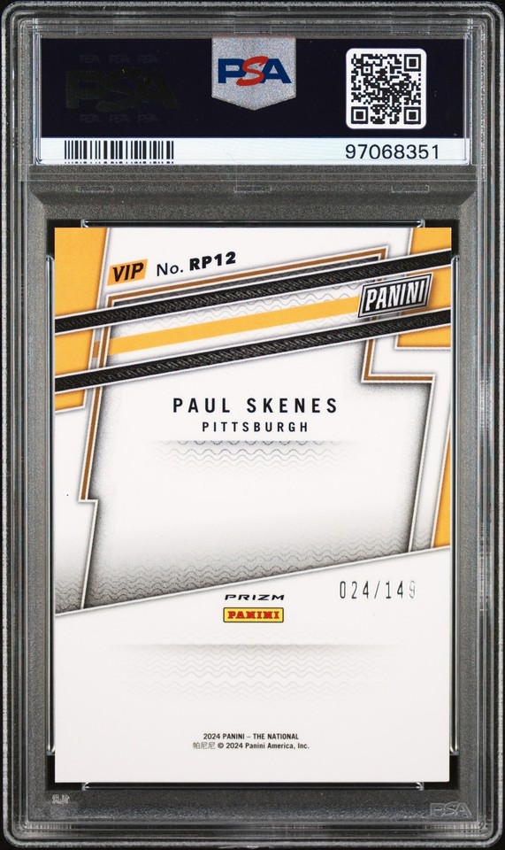 2024 PANINI NSCC VIP GOLD PROSPECTS RED SPARKLE PAUL SKENES ROOKIE RC ...