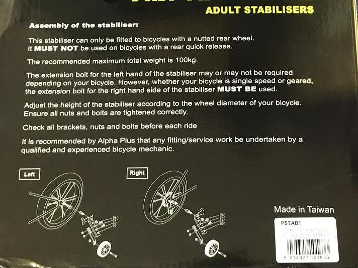 Alpha Plus Adult Stabilisers to fit 20"-26" wheel bikes | eBay UK