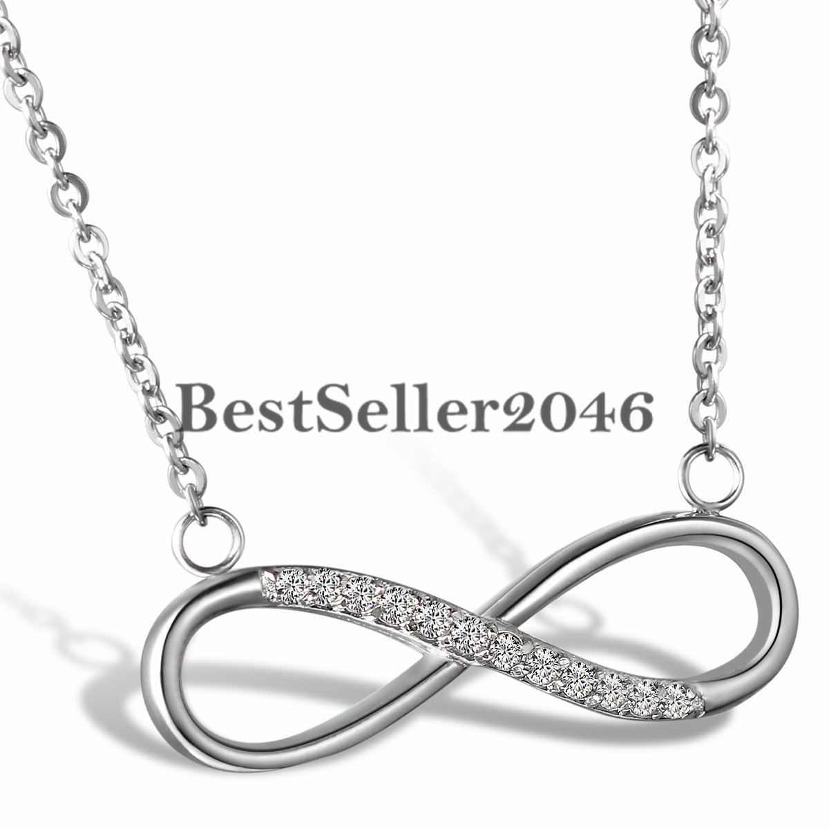 Infinity Symbol Love Charm Stainless Steel Women's Ladies Girls Pendant ...