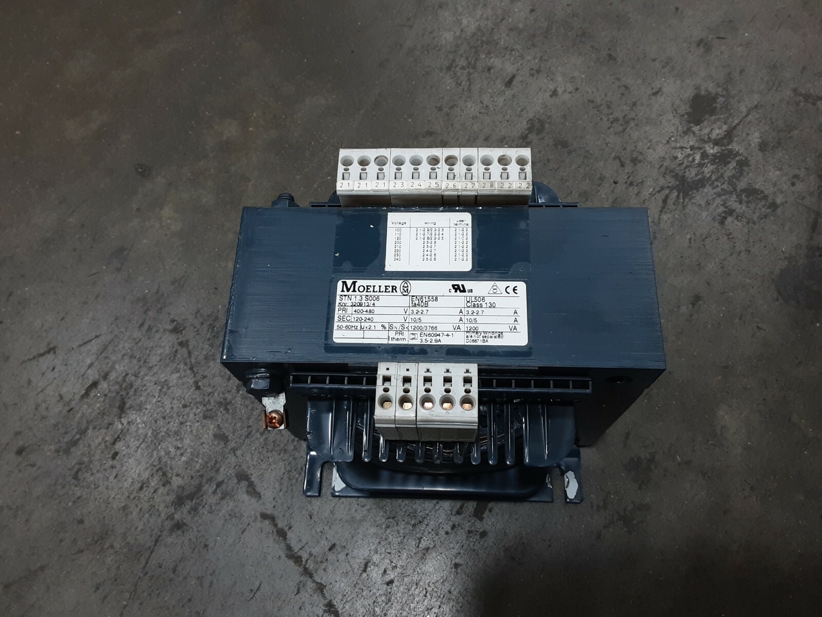 MOELLER TRANSFORMER STN 1.3 En61558 1200v #1003C48PR4*AD | eBay