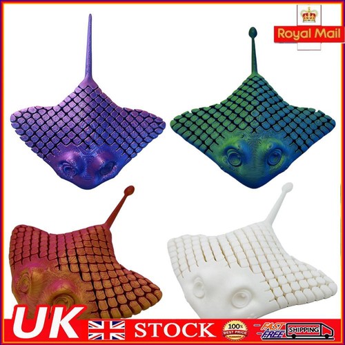 3D Printed Manta Ray Figures Toys Cute Ray Statue Model Gift for ...
