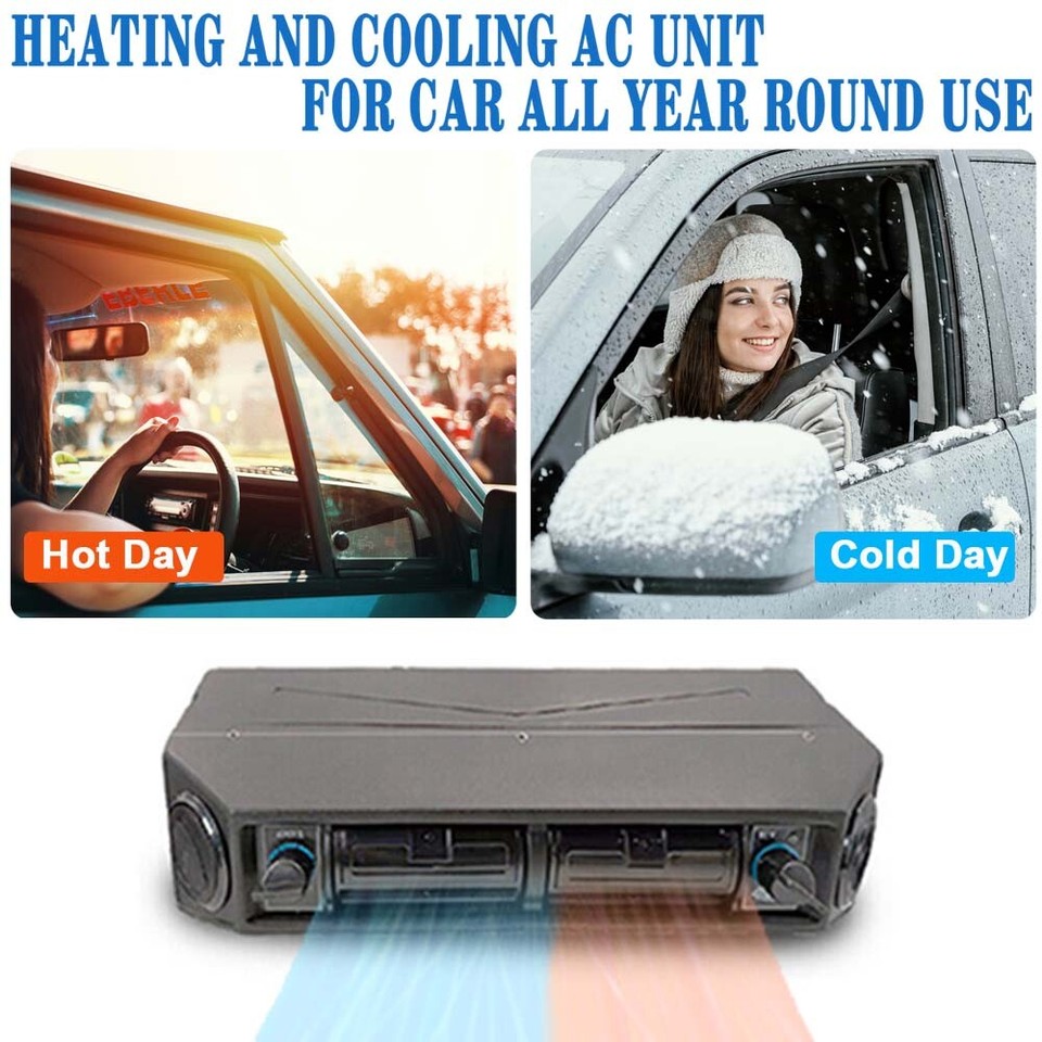 12V Electric Car Air Conditioner Unit Underdash AC Compressor Kit Heat ...