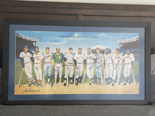 500 Home Run Club Signed / Autographed & Framed MAYS AARON MANTLE ...