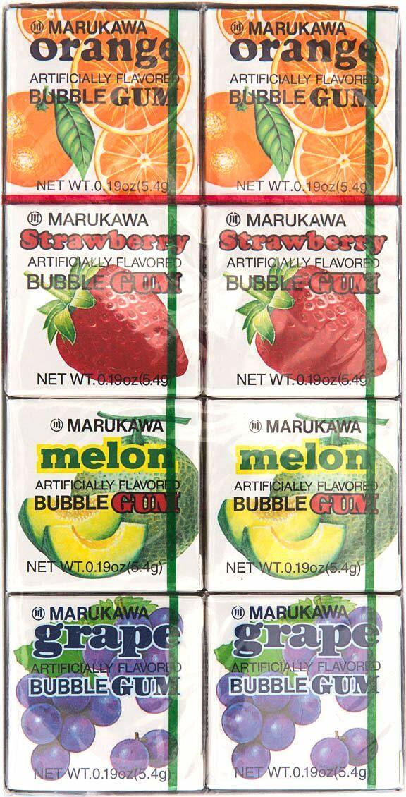 Marukawa Marble Bubble Gum 8 pack Lot Fruit Flavors Japanese Candy US ...