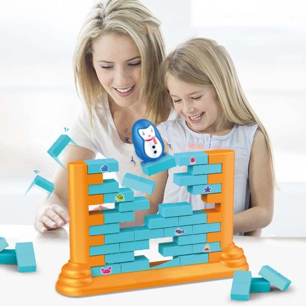 Plastic Penguin Push Wall Board Game Demolish Wall Breaking Popping ...