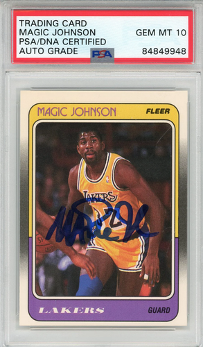 Magic Johnson Autographed 1988 Fleer Card #67 (PSA) | eBay