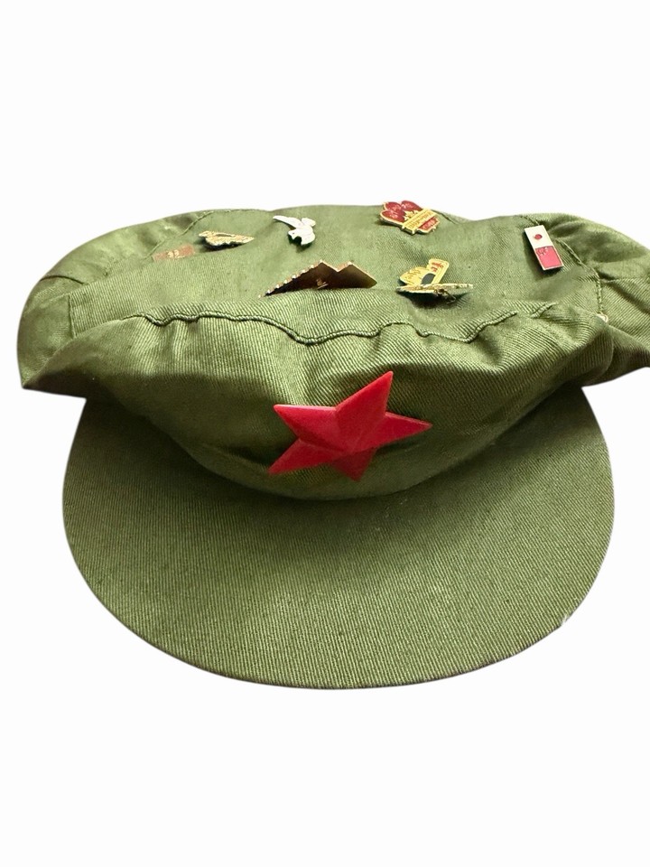 Chinese “People’s Liberation Army Style Cap Mao Cap With Pins Cap & Bag ...