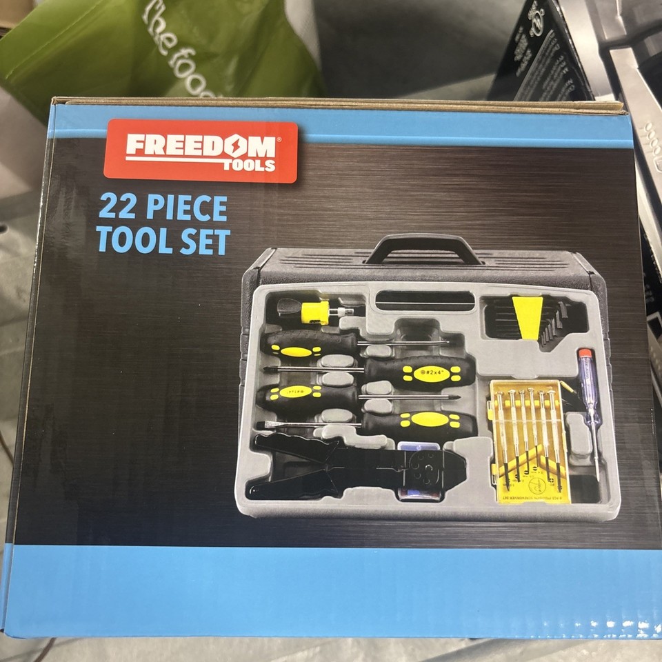 Freedom Tools 22 Piece General Purpose Tool Set + Carry Case | eBay