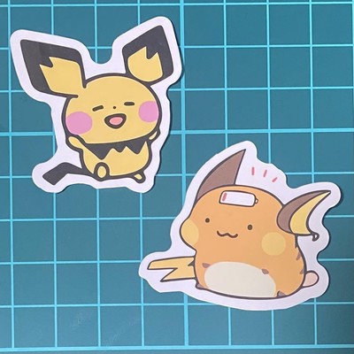 Pokemon Sticker Waterproof Pichu Raichu | eBay