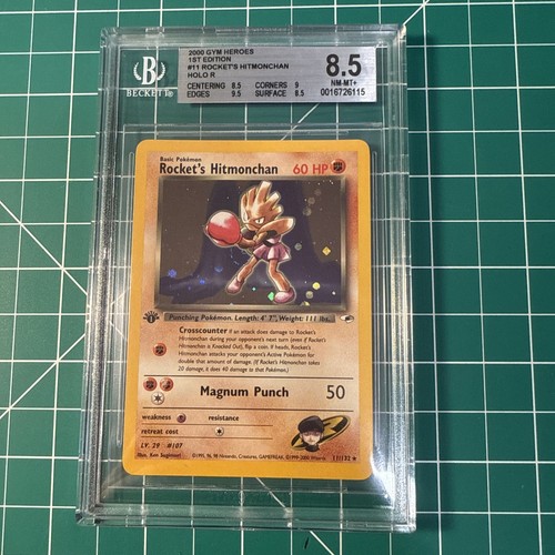 2000 Pokemon #11 Rocket's Hitmonchan Holo BGS 8.5 First Edition Holo | eBay