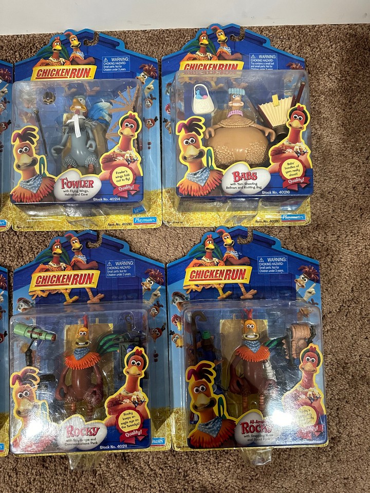 Lot of 7 Chicken Run 5" Figure's Fowler, Rocky, Mac,Bunty,Babs,Ginger ...