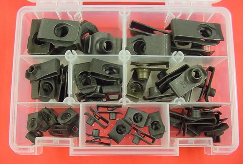 1946-1980 Ford 53Pc Assortment Extruded U-Nut Clips Kit Hood Body Panel ...