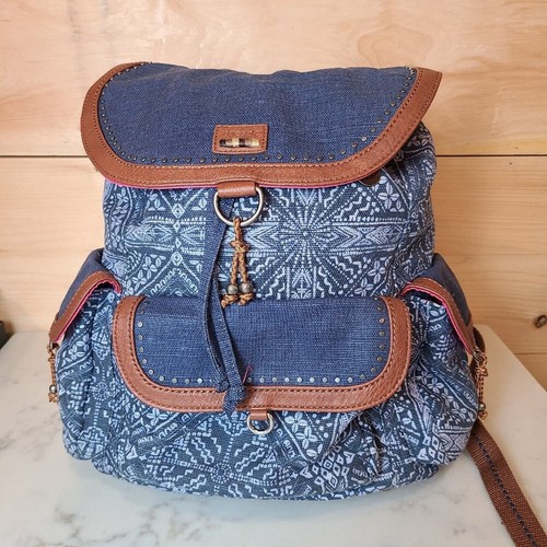Sak Backpack Bookbag Blue Brown Bag | eBay