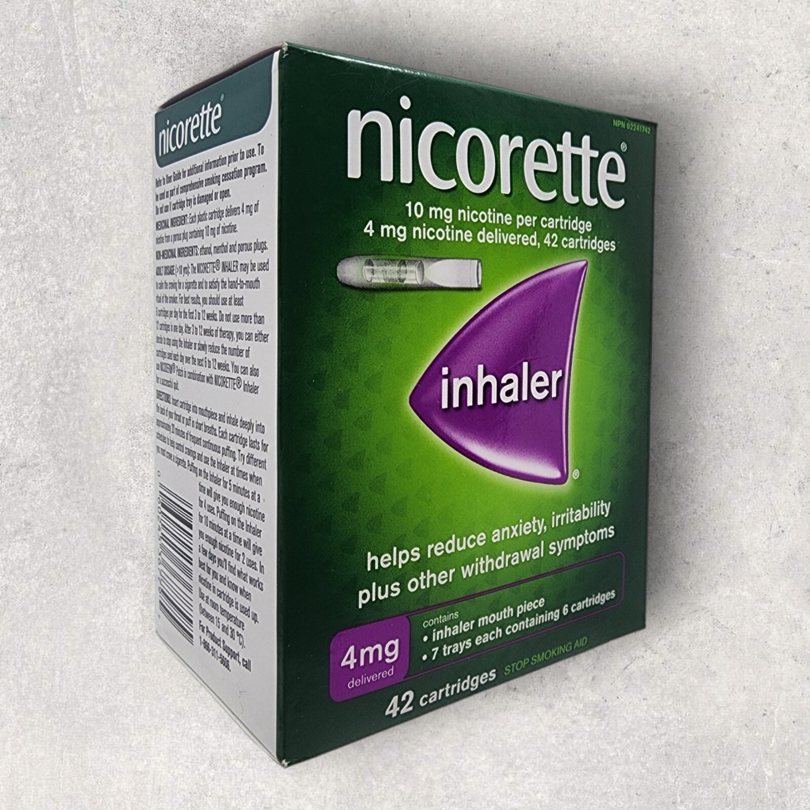 Nicorette Inhaler Stop Smoking Aid Refill Pack - 42 Pieces for sale ...