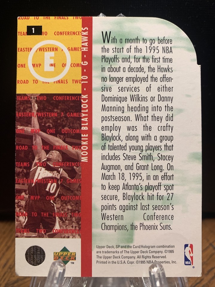 1995-96 SP CHAMPIONSHIP Mookie Blaylock SP DIE-CUT #1 | eBay