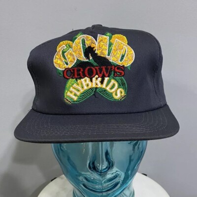 Vintage Gold Crows Hybrids SnapBack Trucker Hat Cap K Products USA Seed ...