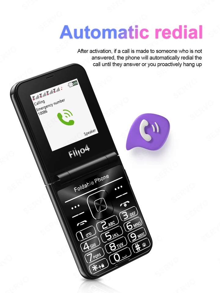 SERVO Unlocked 4 SIM Card Slots Mini Foldable Mobile Cell Phones NEW ...