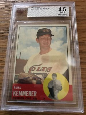 Colt 45's Russ Kemmerer 1963 Topps Card #338 BVG 4.5 | eBay