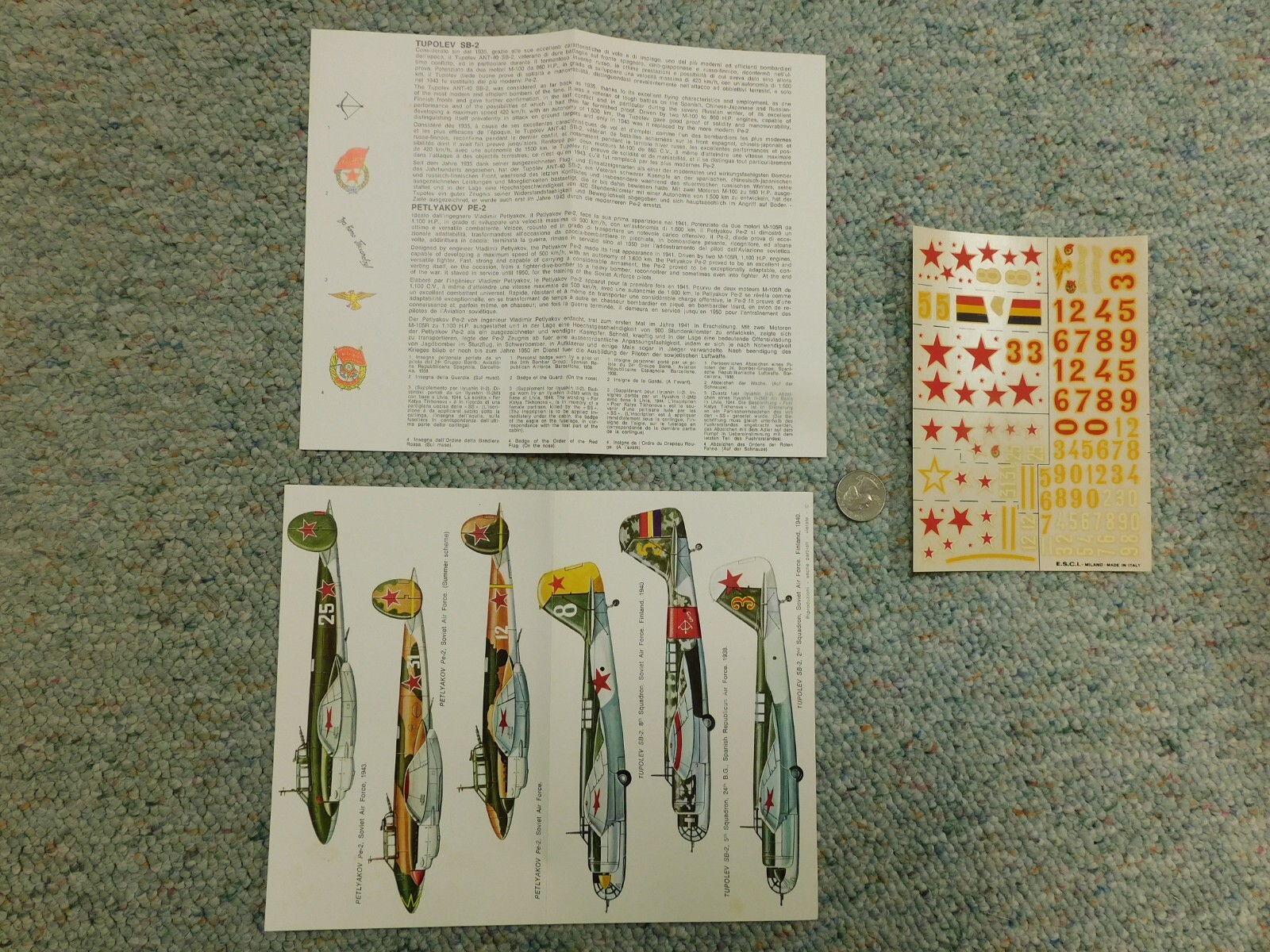 Esci decals 1/72 Tupolev SB-2 Petlyakov PE-2 variants K89 | eBay