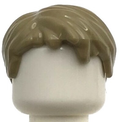 Lego New Dark Tan Minifigure Hair Short Tousled w/ Side Part Piece | eBay