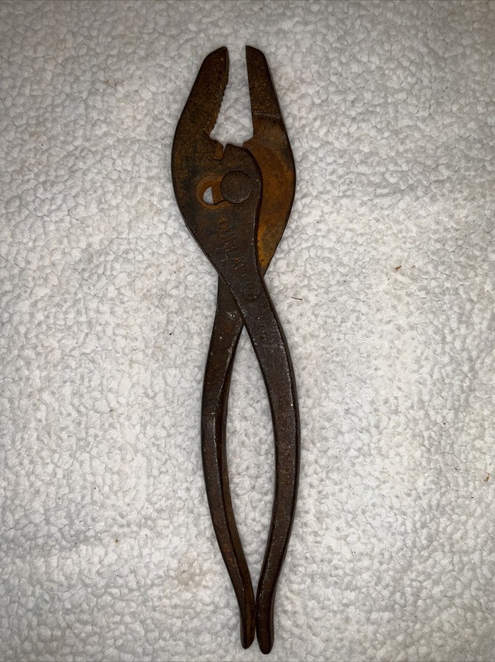 Vintage Dunlap Bent Nose Slip Joint 8 Inch Pliers w / Wire Cutter ...