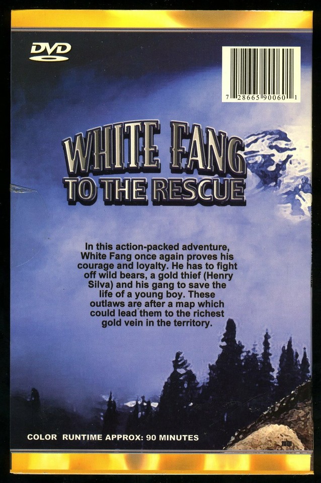 WHITE FANG TO THE RESCUE CARTOONS DVD Stars Maurizio Merli Henry Silva ...