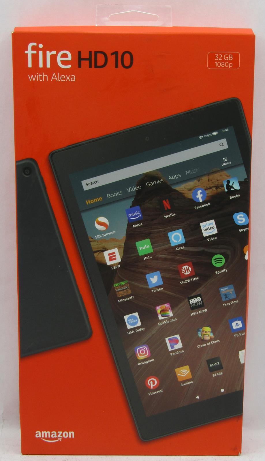 NEW - AMAZON FIRE HD 10 (9th Generation) 32GB 10.1" BLACK TABLET ...
