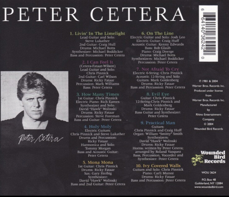 Peter Cetera by Peter Cetera (CD, Nov-2004, Wounded Bird) 664140362420 ...