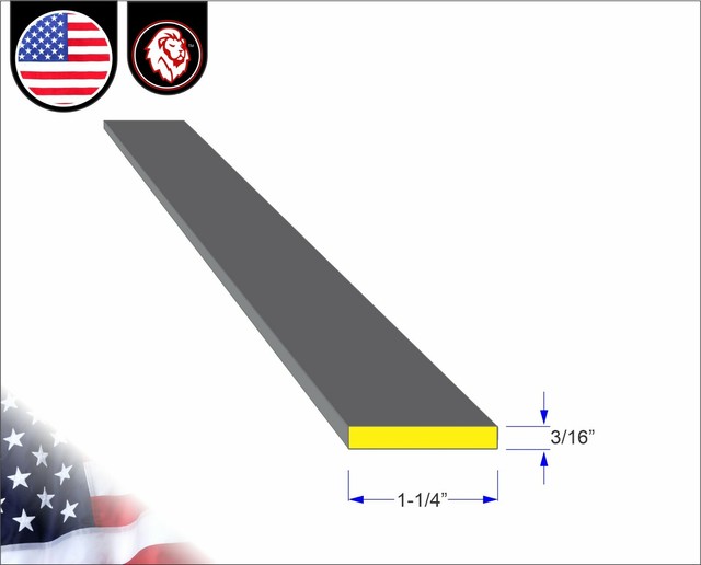3/16" x 1-1/4" - Flat Bar - Mild Steel - Metal Stock - Plain Finish ...