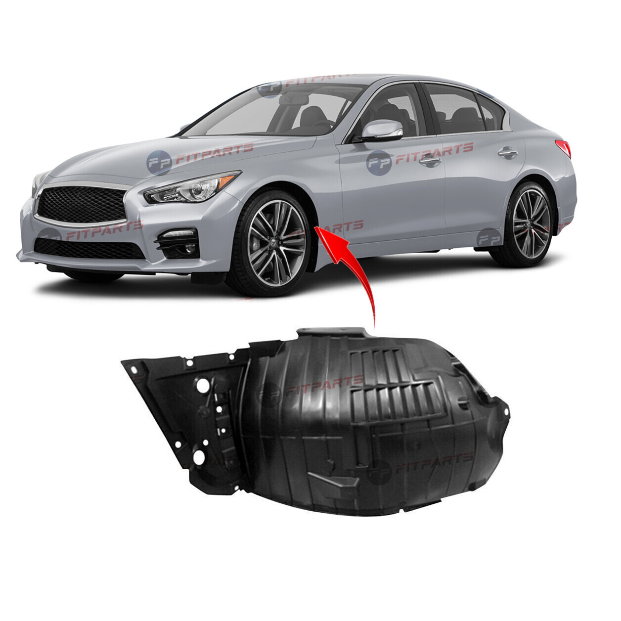 Front Left Driver Side Fender Liner For 2014-2019 Infiniti Q50 ...