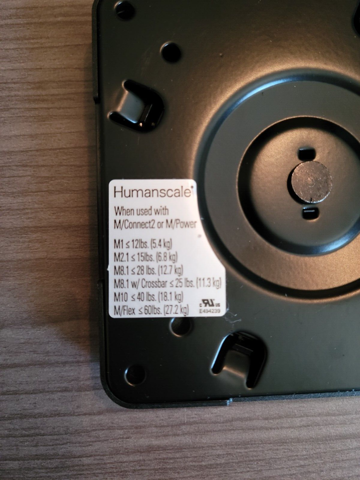 Humanscale Monitor Arm Vesa Plate Mount 100mm for M1 M2.1 M8.1 M10 M ...