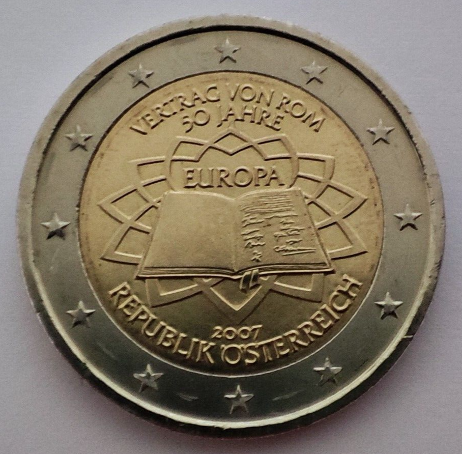 Austria 2 euro coin 2007 "ToR - 50th anniversary of the Treaty of Rome ...