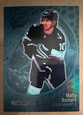 2022-23 Skybox Metal MATTY BENIERS Spectrum Blue Rookie card KRAKEN | eBay