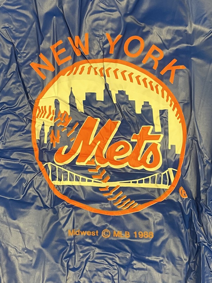 1988 New York METS Baseball Collectible Vinyl Rain Poncho Blue Orange ...