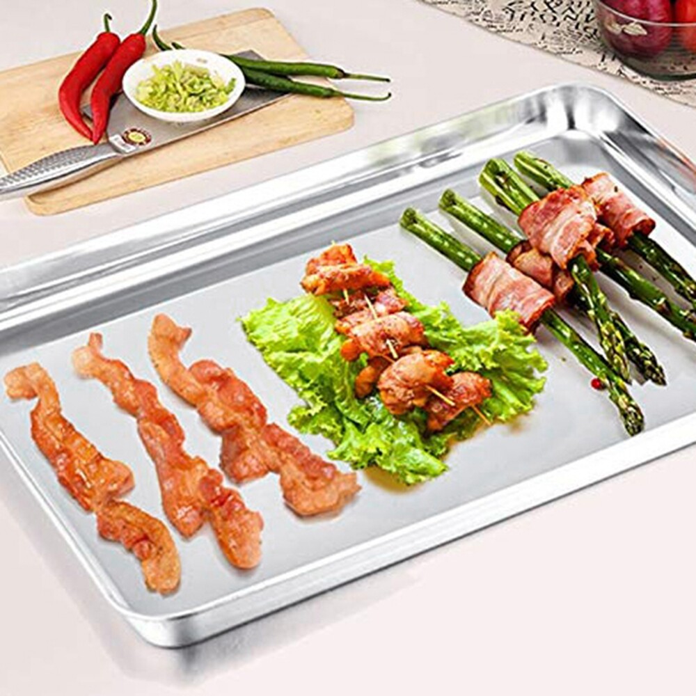 Premium Bakeware Stainless Steel Baking Trays Oven Sheets Roasting ...