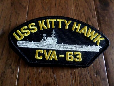 U.S NAVY SHIP HAT PATCH USS KITTY HAWK CVA-63 SHIP PATCH NAVY CARRIER U ...